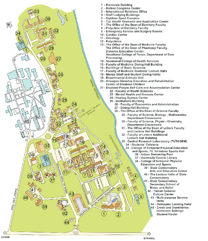 Campuses | Trakya University Rectorate | Republic of Türkiye Trakya ...